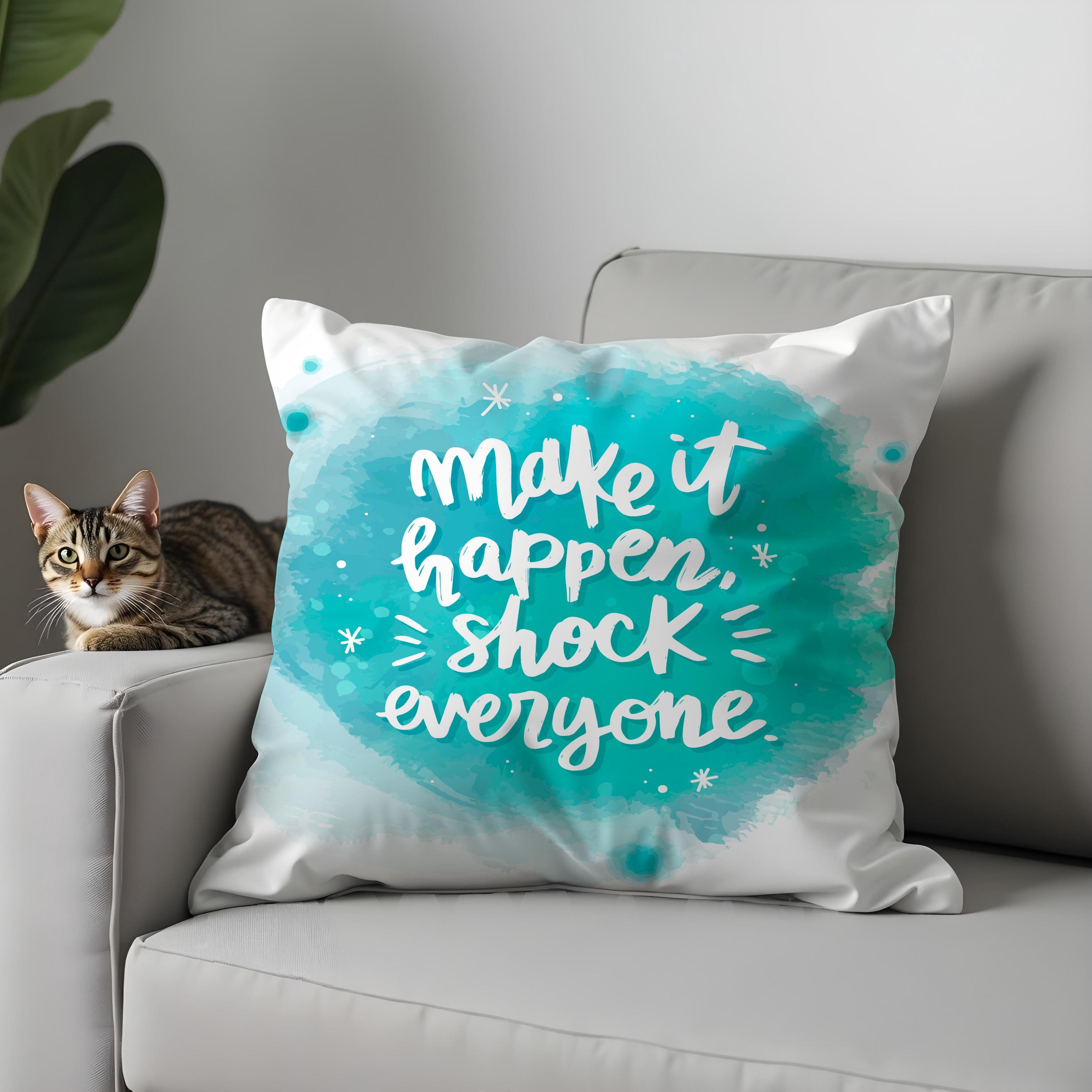 Motivational Quote Pillow Covers, Positive Affirmation Cushion Covers ...