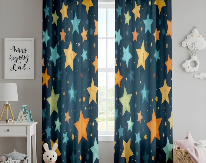 The Starry Night Window Curtain Vincent Van Gogh Starry Night Over ...