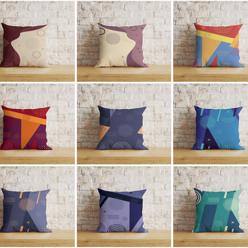 Geometric Pillows - Etsy