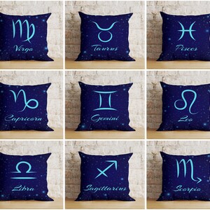 Zodiac Signs Cushion Covers, Horoscope Signs Pillow Covers, Zodiac ...