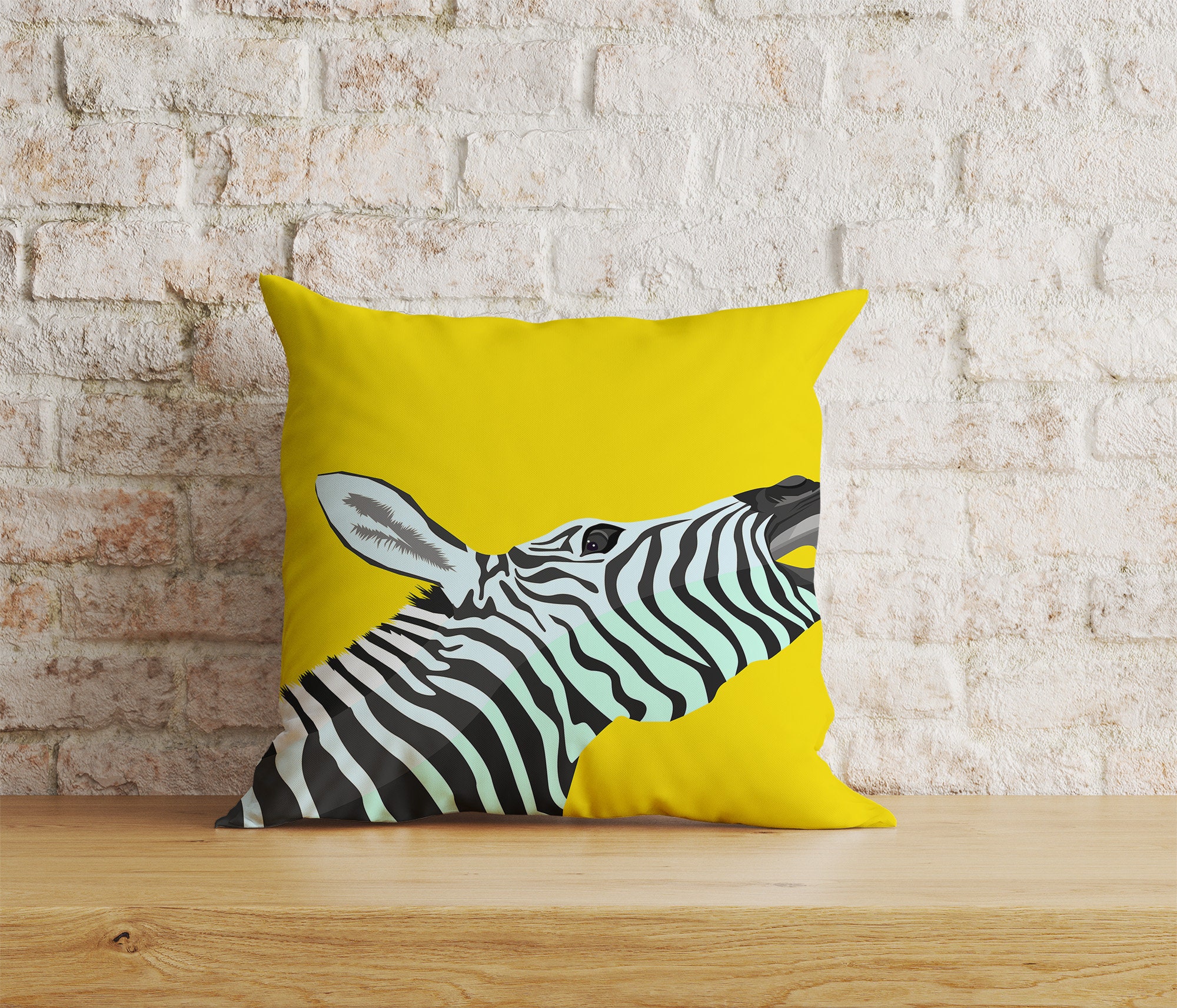 Colorful Zebras Pillow Cover, Multicolor Zebra Pillowcase, Zebra ...