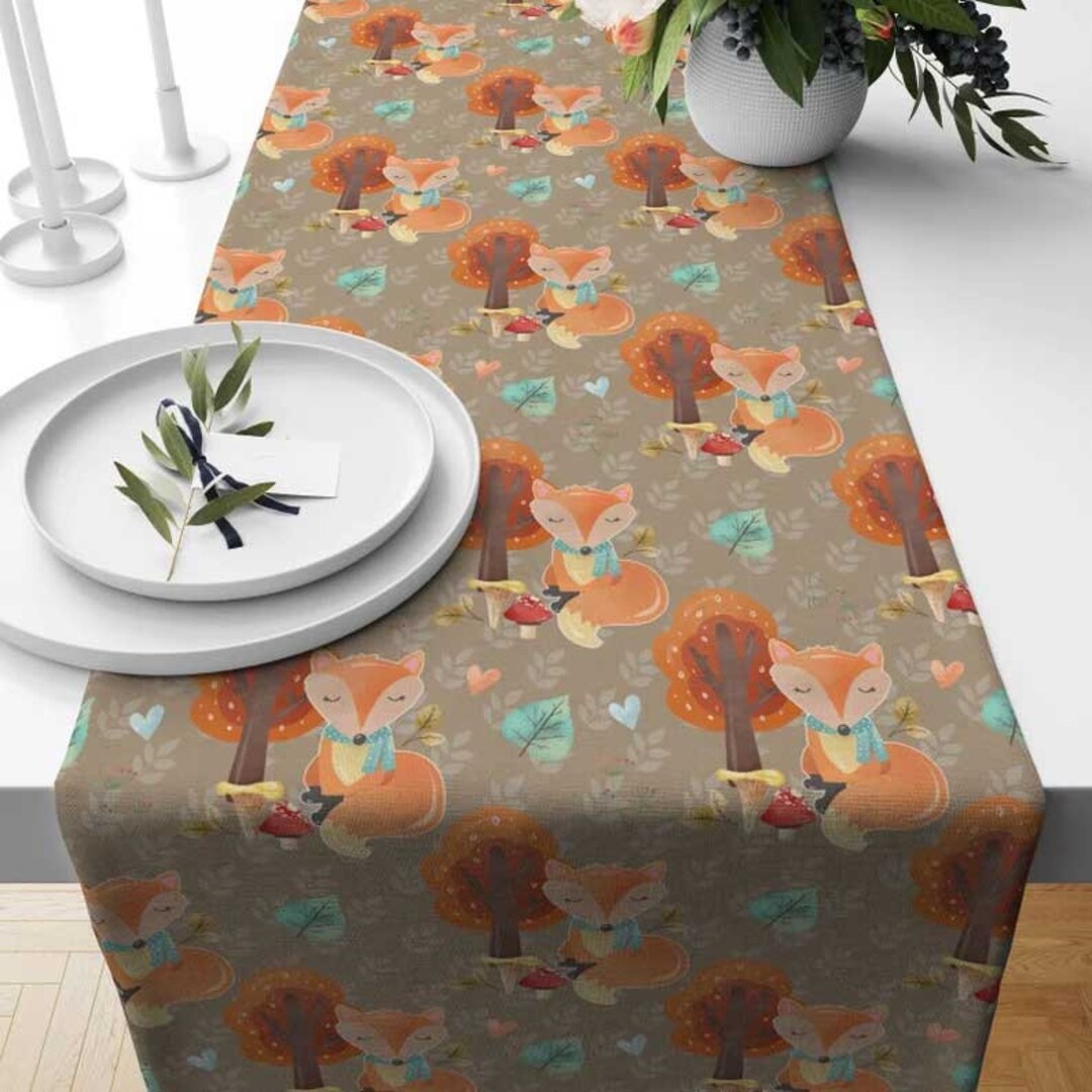 Fox Scarecrow Autumn Table Runner, Fall Decor - Etsy
