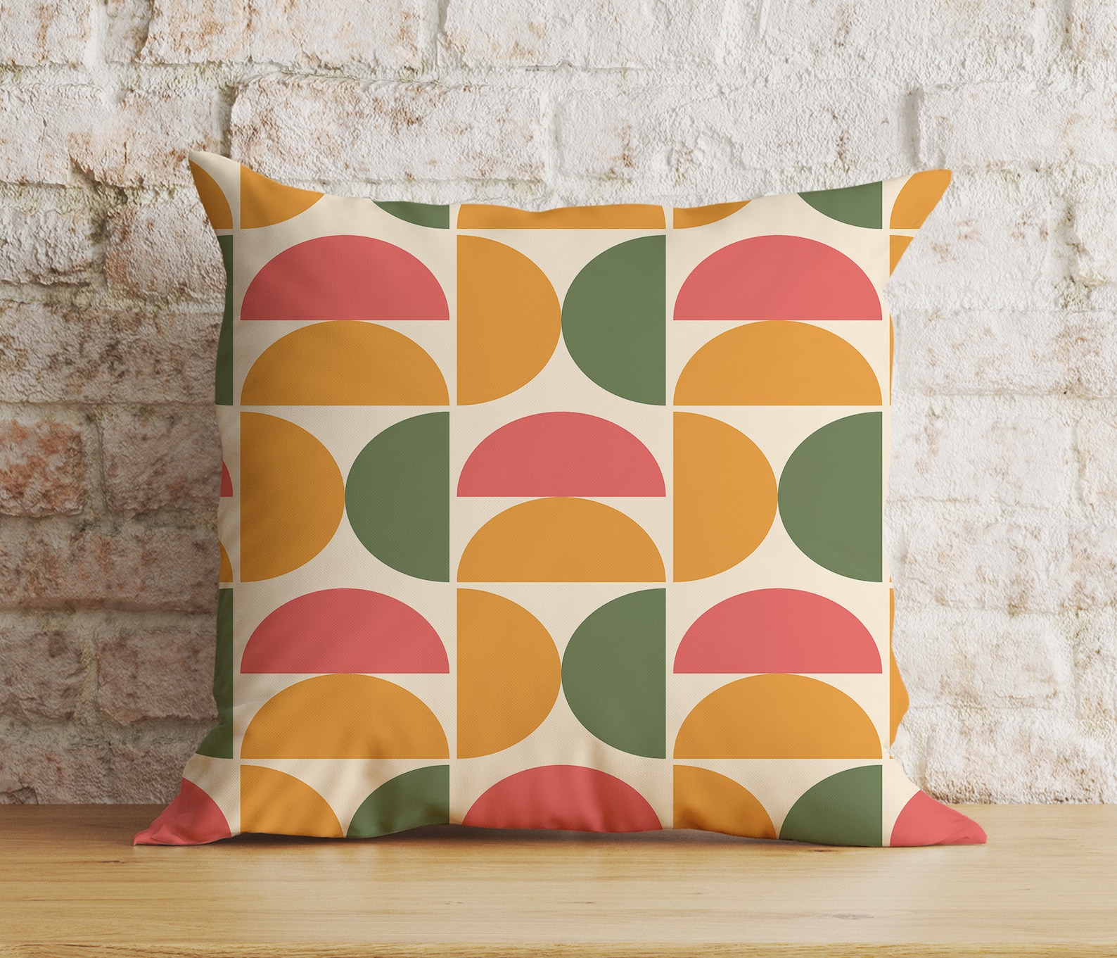 Mid Century Modern Pillow Cover, Retro Geometric Cushion, Soft Fabric ...
