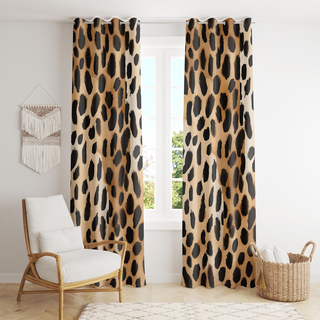 Classic Leopard Print Curtains, Bold and Stylish Animal Drapes for Chic ...