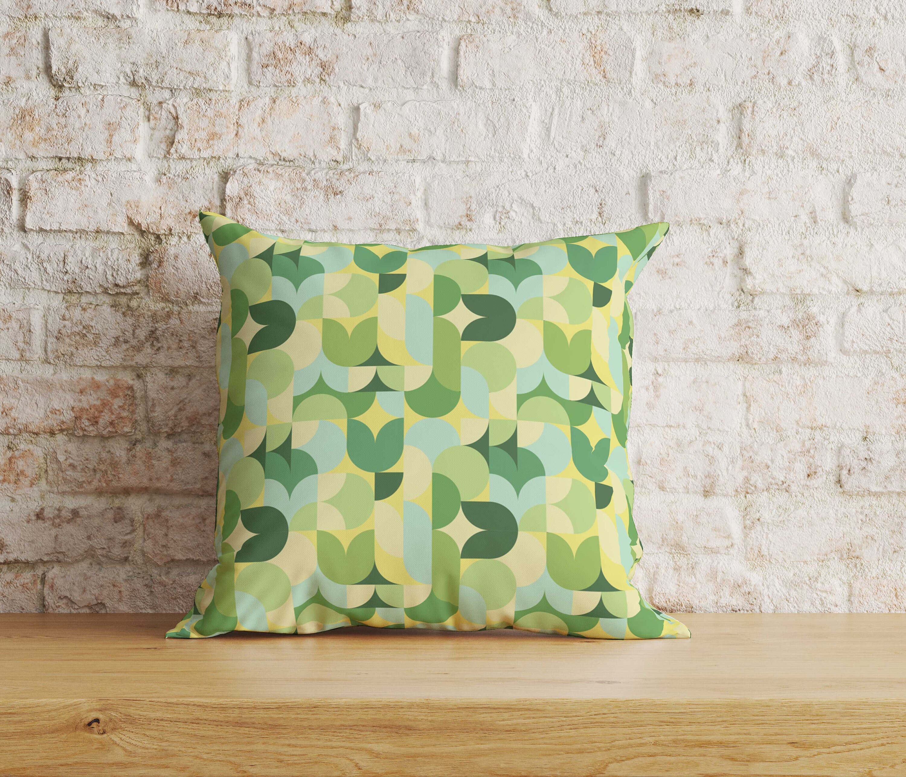 Mid Century Modern Cushion Cover, Abstract Pillowcase, Green Mid ...