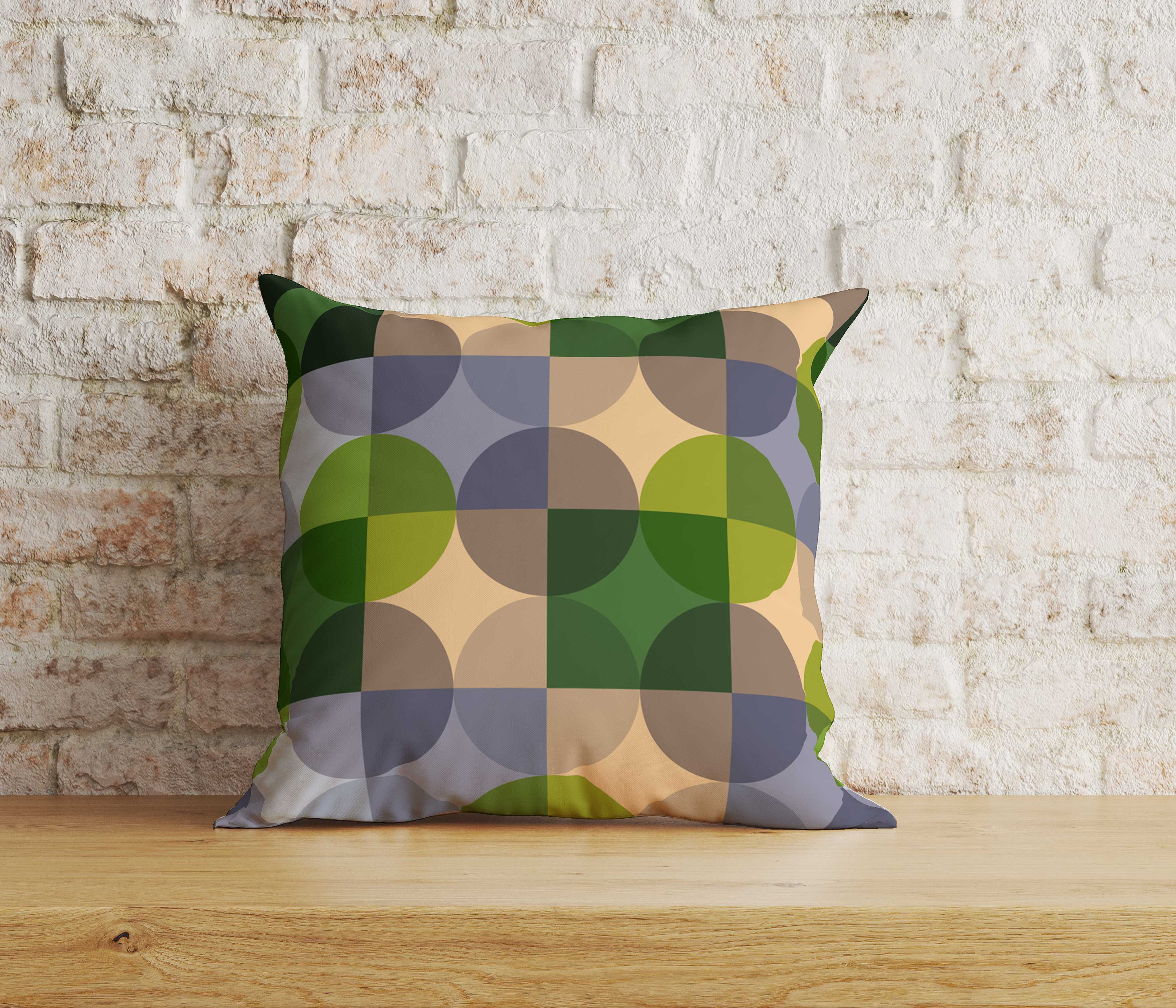 Mid Century Modern Cushion Cover, Abstract Pillowcase, Green Mid ...