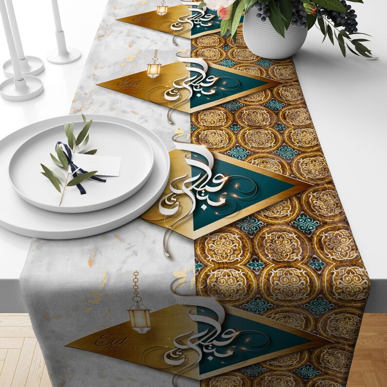 Eid Mubarak Table Top, Ramadan Table Decorations, Islamic Table Runner ...