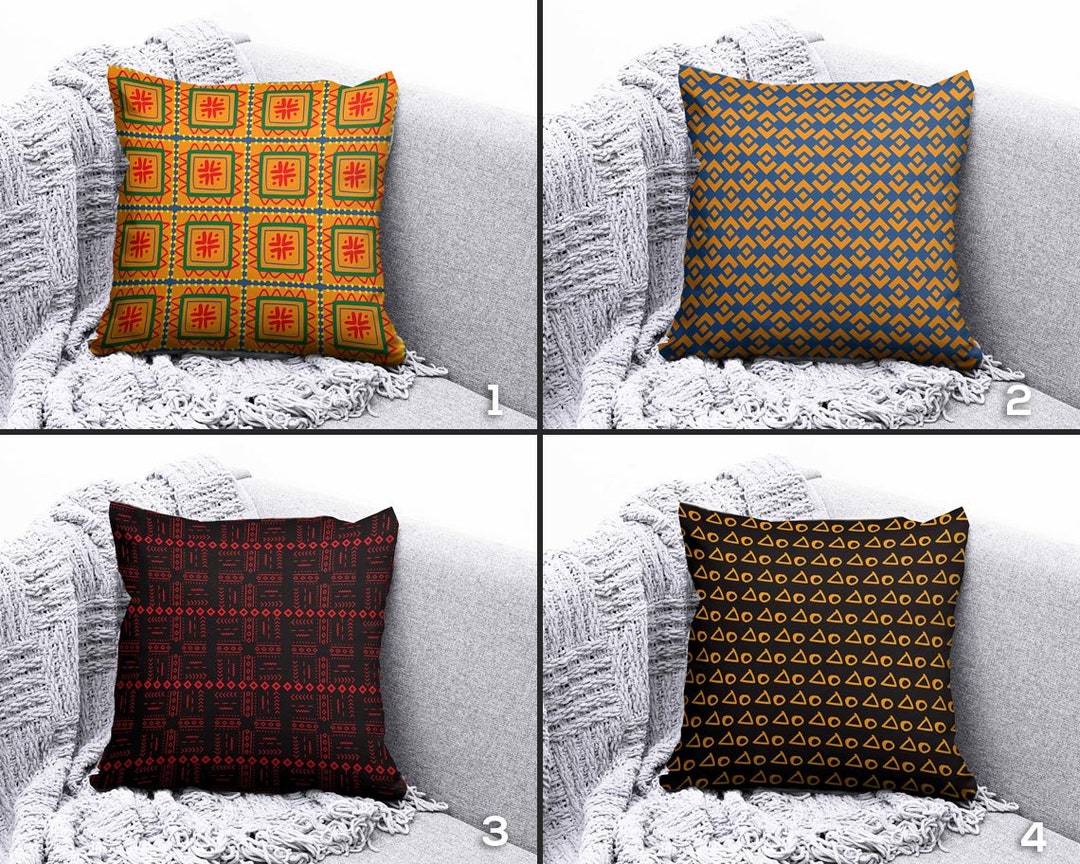 Vintage Old Fashioned Classical Pattern Cushion Cover, Small Squares ...