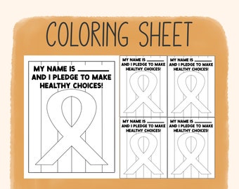 Red Ribbon Week Coloring Pages