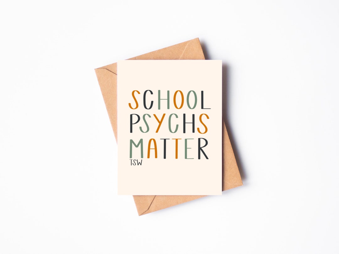 School Psychs Matter Card Thank You, Appreciation, Happy for You, Well ...