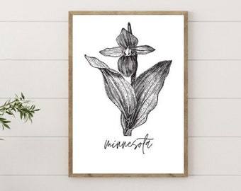 Minnesota State Flower | Etsy