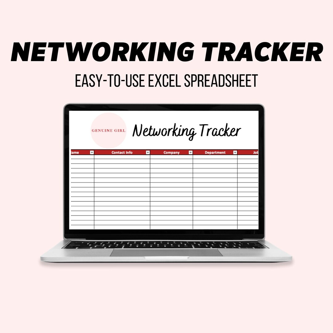 Networking Tracker Spreadsheet: Business Connections, Job Search (excel ...