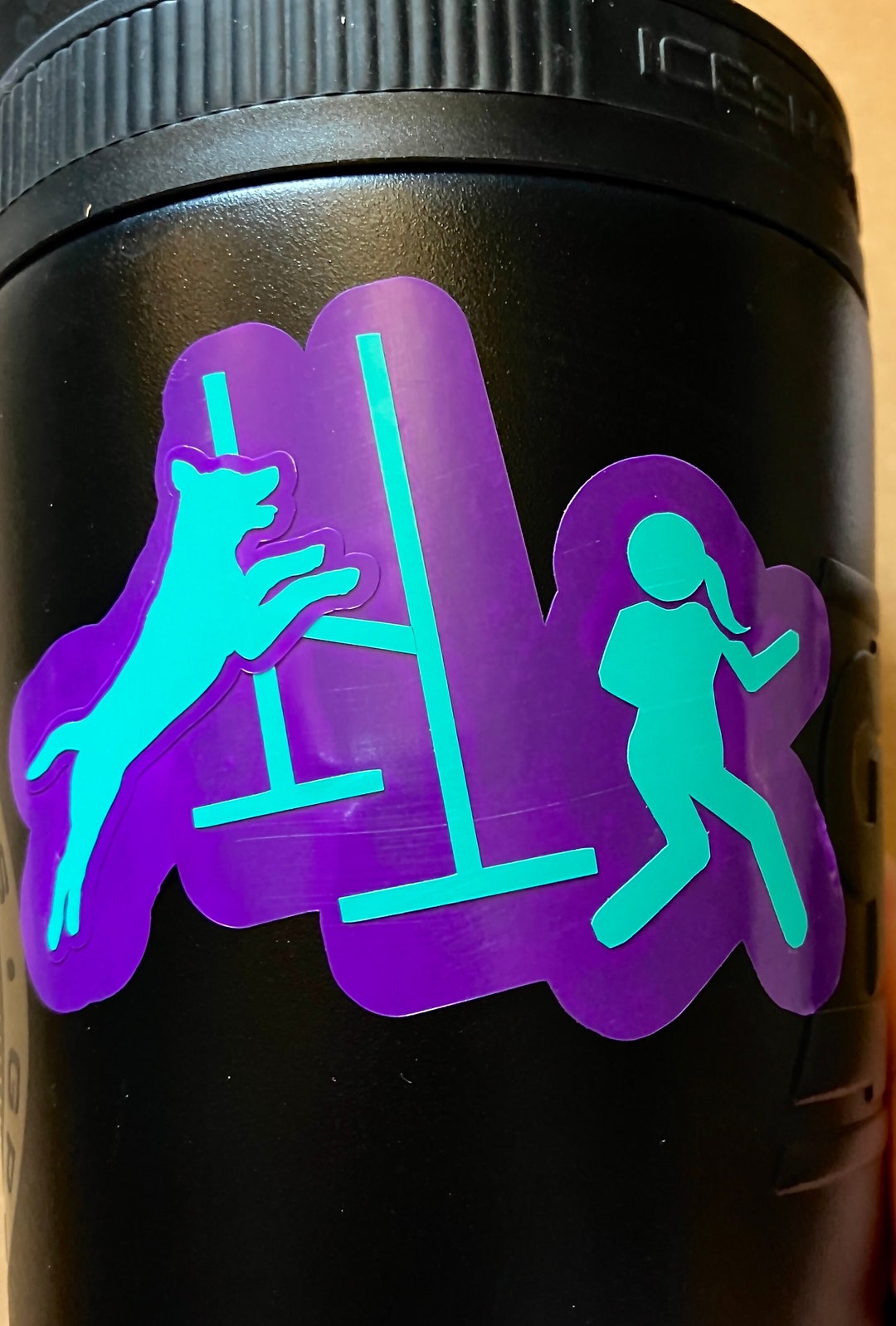 Agility Dog Vinyl Decal, Jump Decal for Car, Water Bottle, Laptop ...