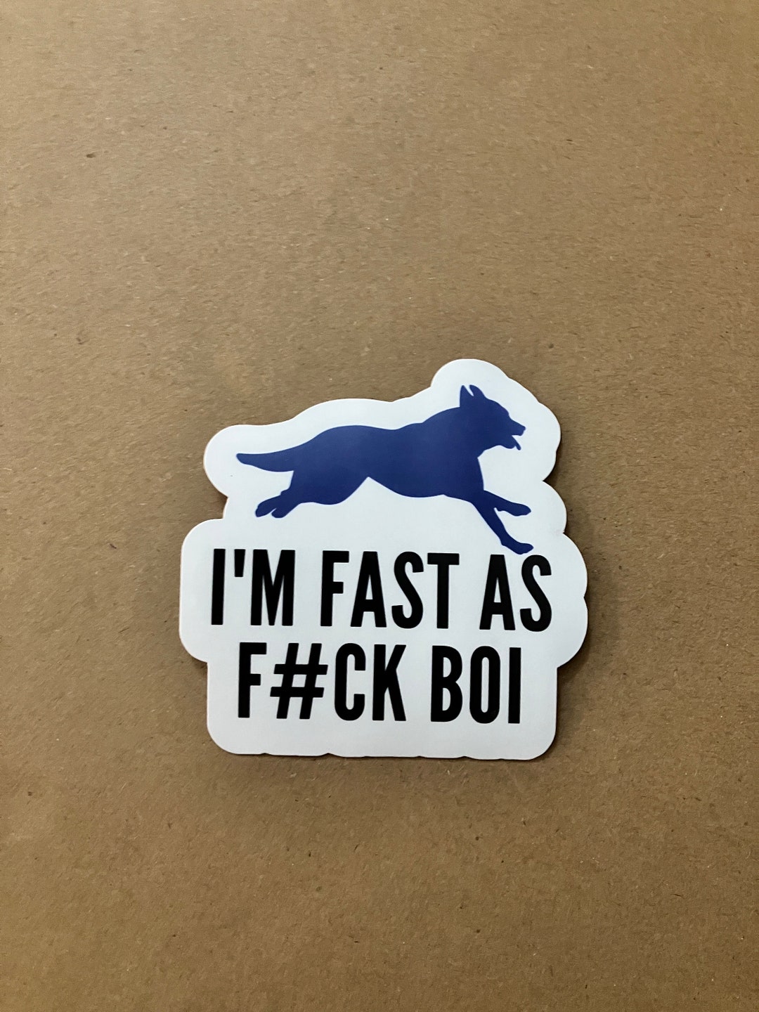 Fast as F*ck Boi Fastcat Dog Sticker Decal, Waterproof Scratchproof ...