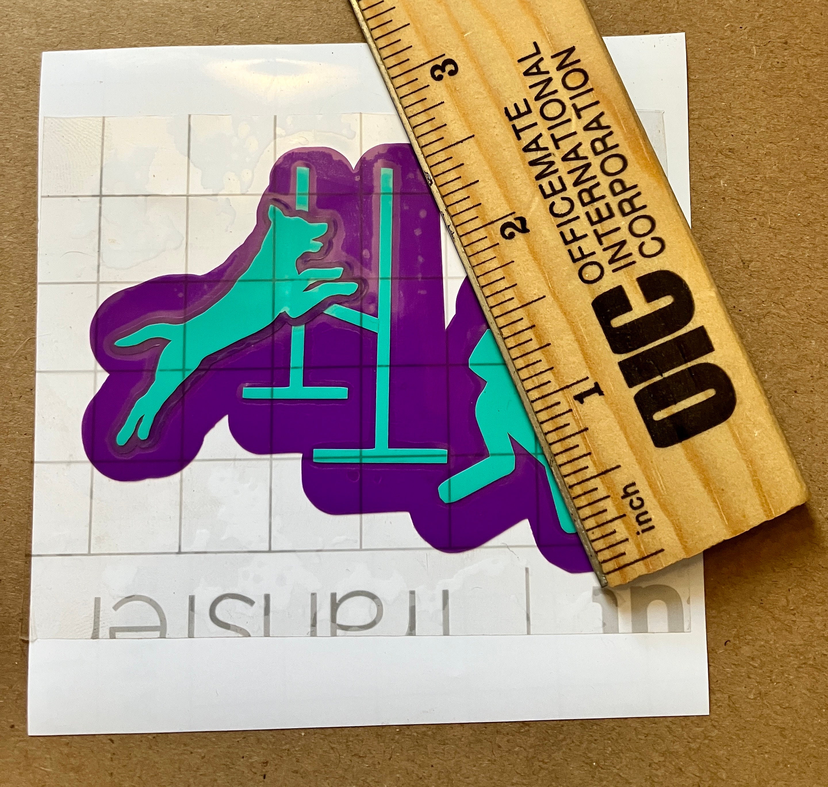 Agility Dog Vinyl Decal, Jump Decal for Car, Water Bottle, Laptop ...