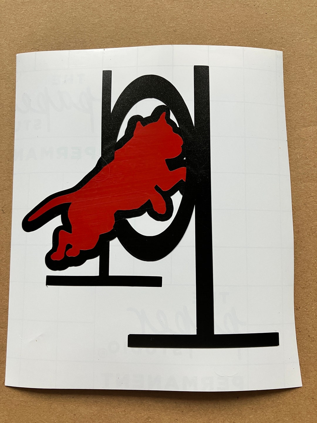 Agility Dog Vinyl Decal, Hoop Jump Decal for Car, Water Bottle, Laptop ...