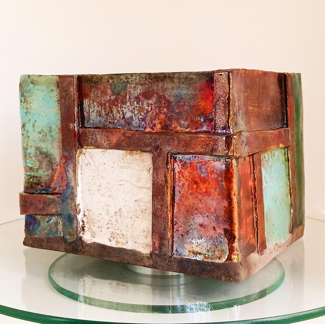 RAKU POTTERY Hand-built Vase Home and Garden Décor Made From Quality ...