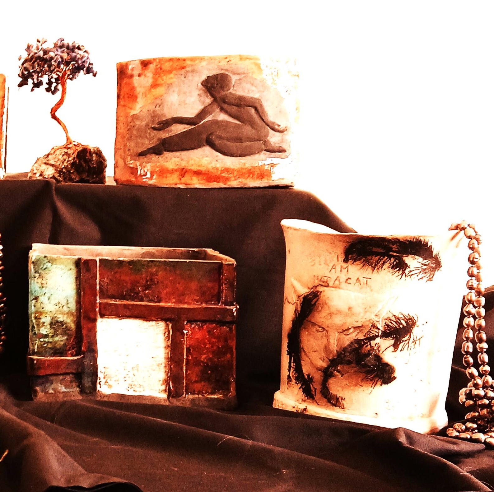 RAKU POTTERY Hand-built Vase Home and Garden Décor Made From Quality ...