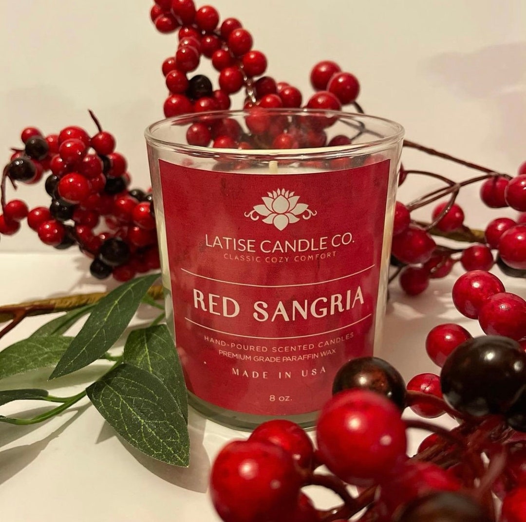 Red Sangria 8 oz. Jar Candle - Etsy Österreich
