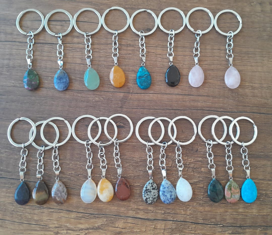 Assorted Crystal Keyrings - Etsy