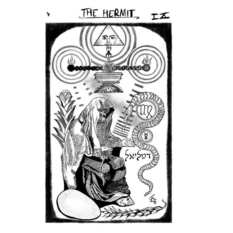 The Hermit (anime Hermetic Deck Tarot Inspired Prints) - Etsy