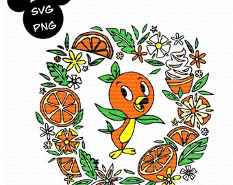 Orange Bird Svg | Etsy