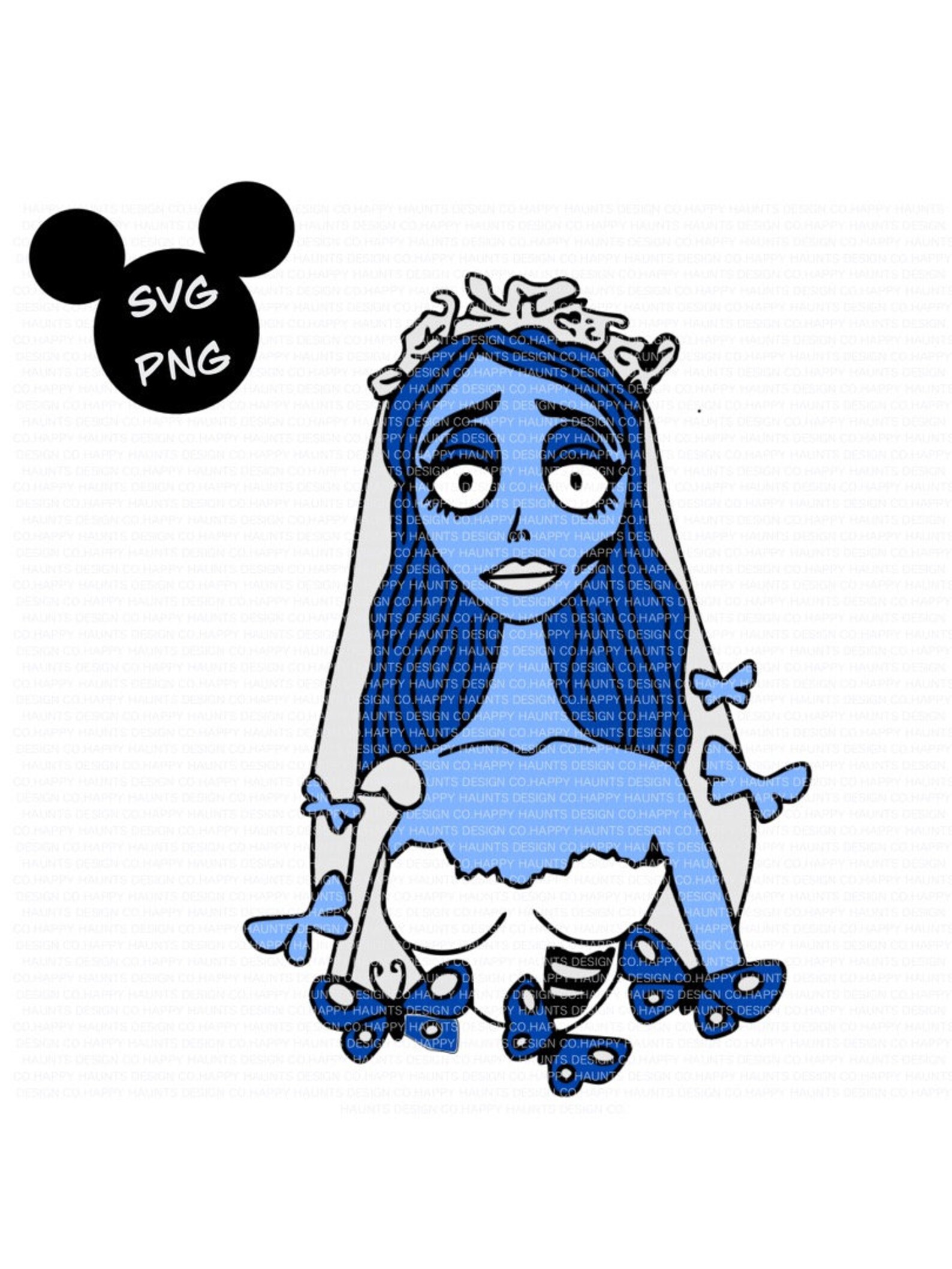 Corpse Bride SVG Easy Cut File for Cricut Layered by Colour | Etsy Israel