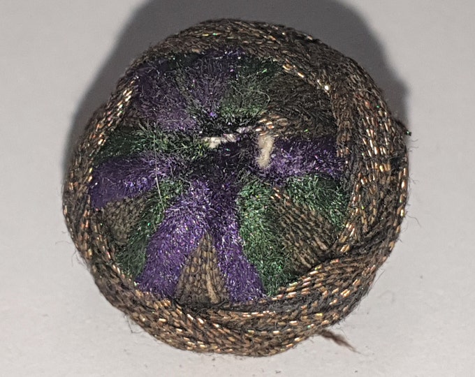 1 Hand Made French Silk Antique Passementerie Button, in Purple and ...