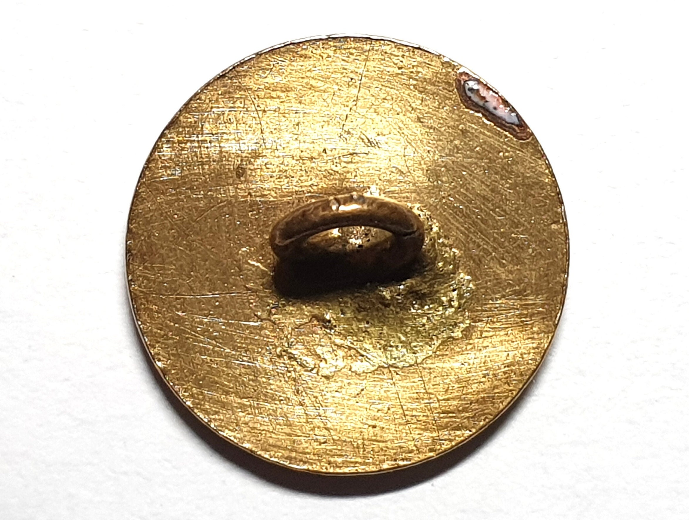 Antique Hexagonal French Enamel Button. Black Enamel Background With ...