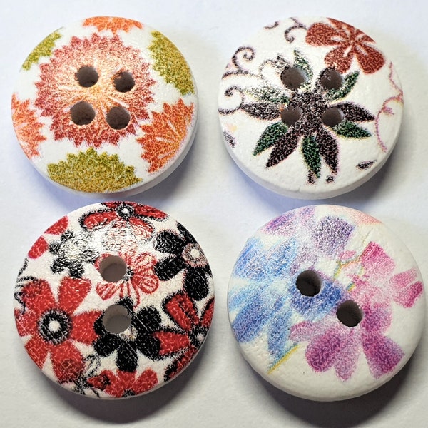 Wooden Buttons Modern - Etsy