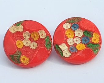 Small Red Buttons - Etsy