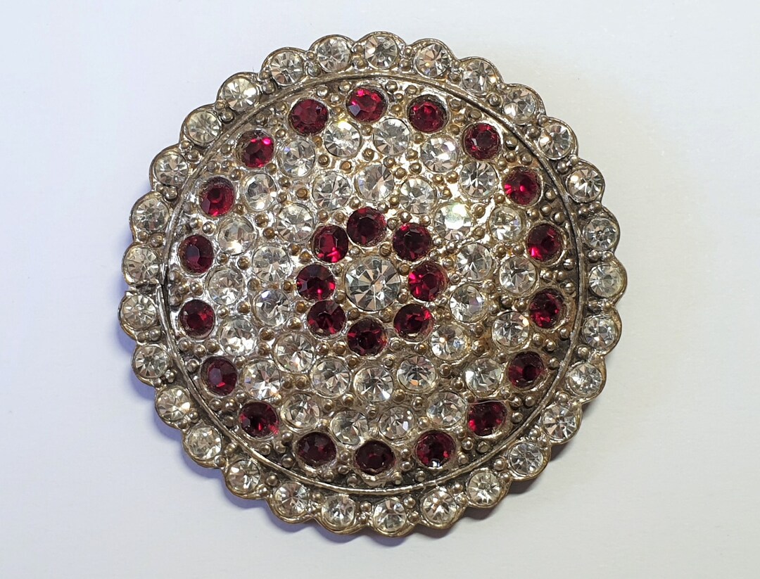 Large Antique Paste Button: 1860s White Metal Loop Shank (44mm) - Etsy