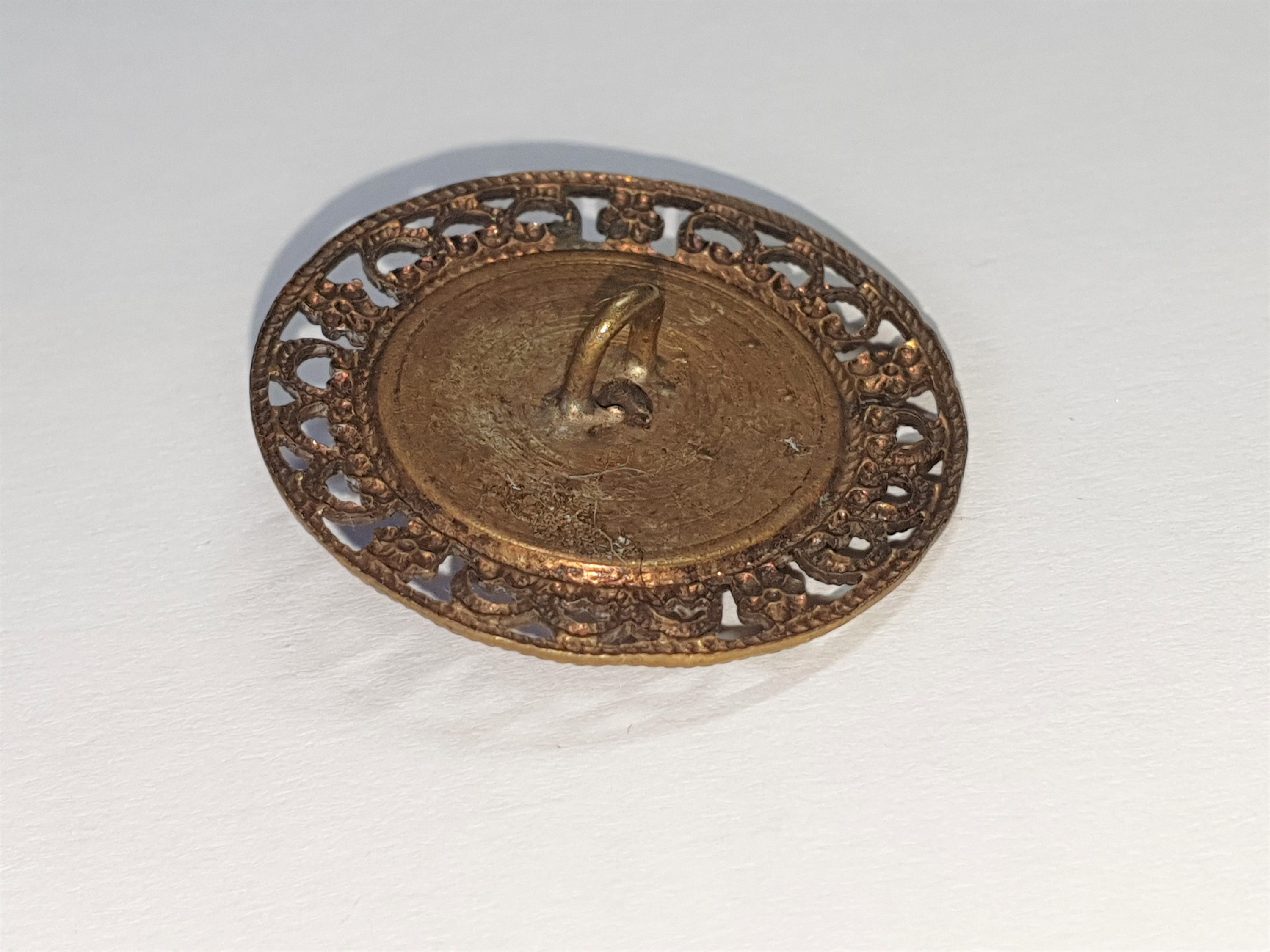 1 1860s Button With Filigree Cut Steel Border. Cloisonné - Etsy