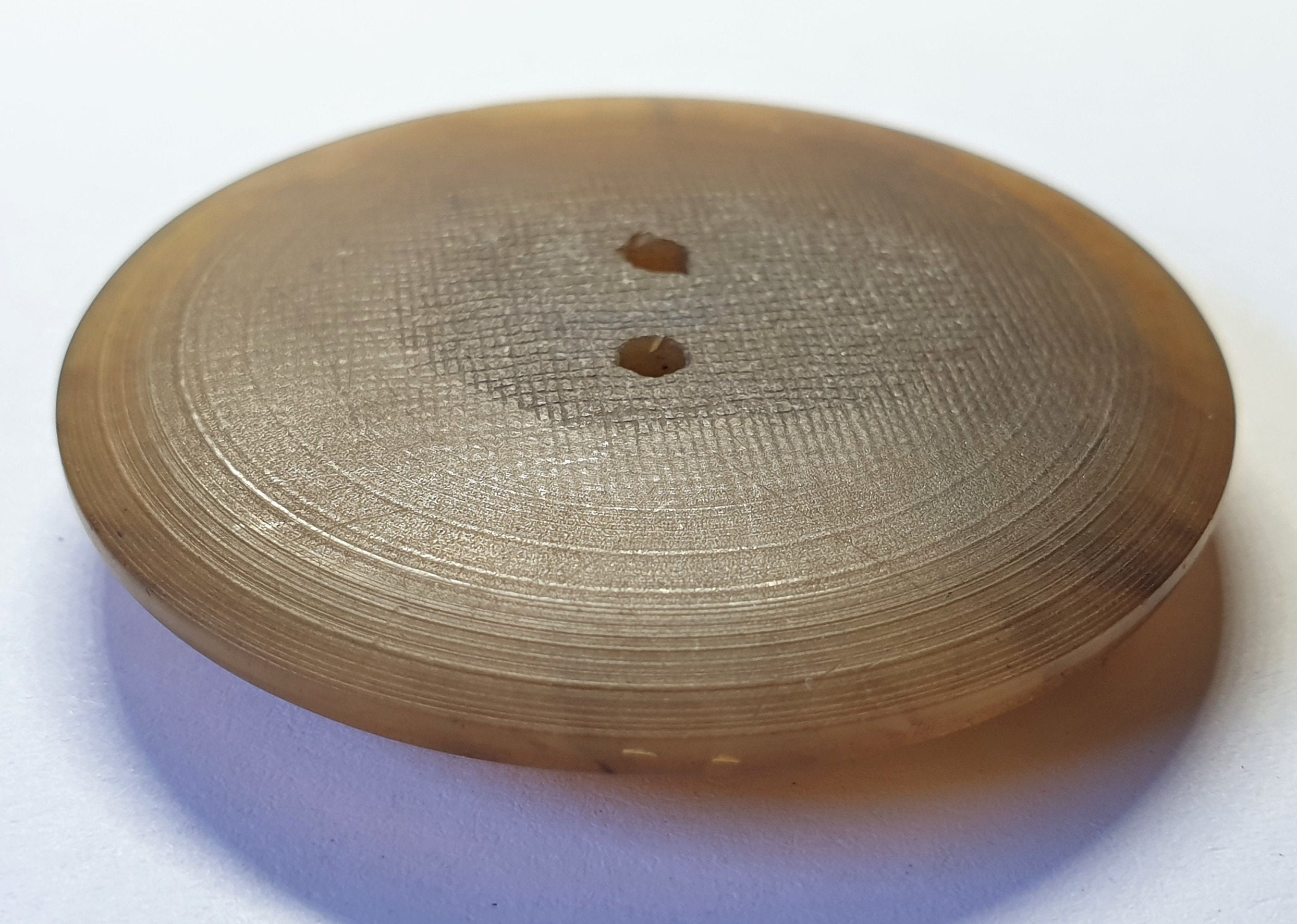 1 Very Large Brown Mottled Bakelite Button With Indented Centre 1 7/8 ...