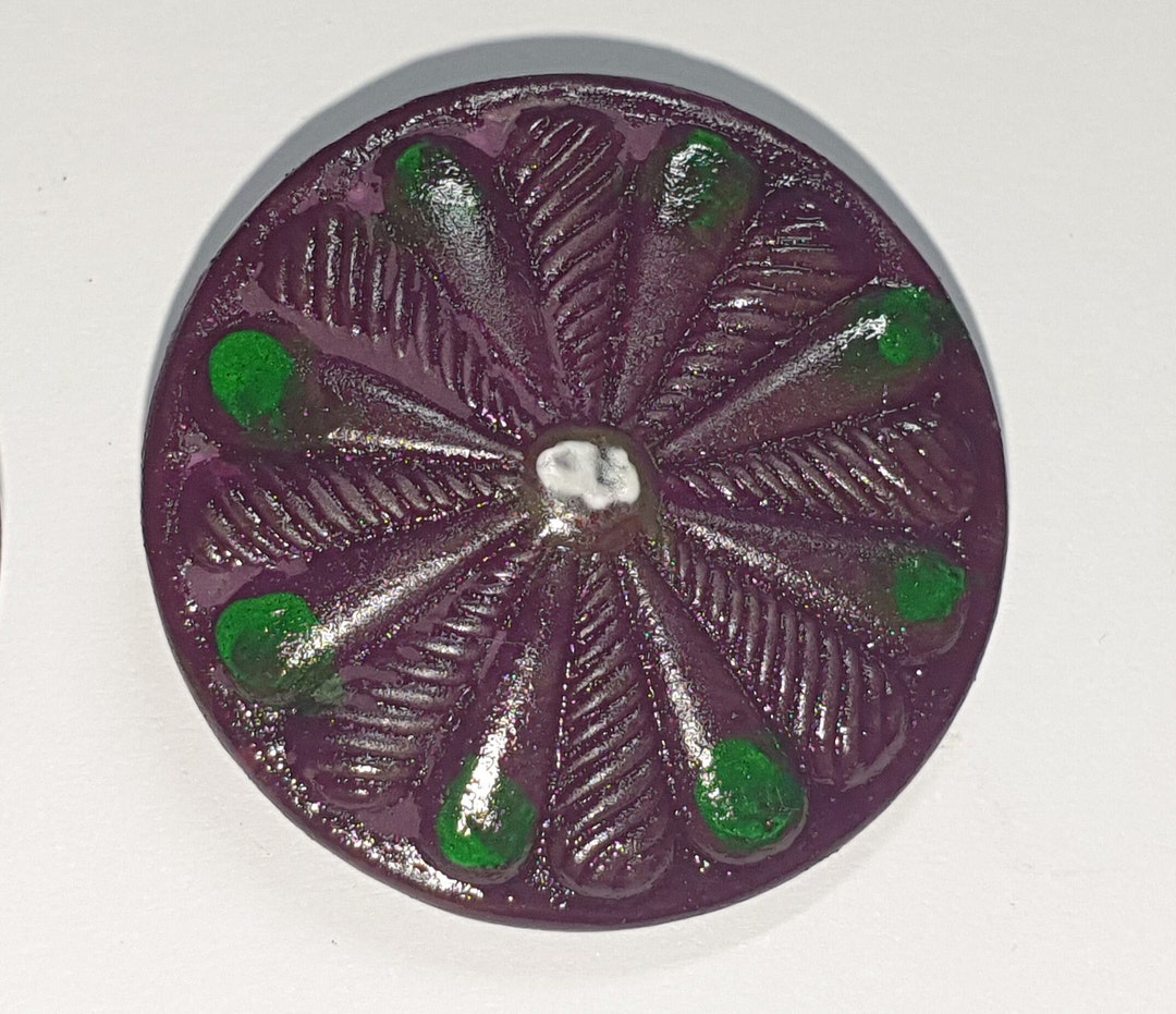 Antique Suffragette Button: Hand Painted Seamed Button, Circa 1900 ...