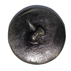 Japanese Black ARITA Porcelain Button. Purple & White Chrysanthemum. 22 ...