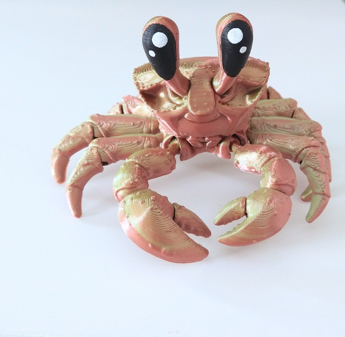 Ghost Crab, 3d Printed Articulated Fidget Toy, Crab Toy, Desk Toy ...
