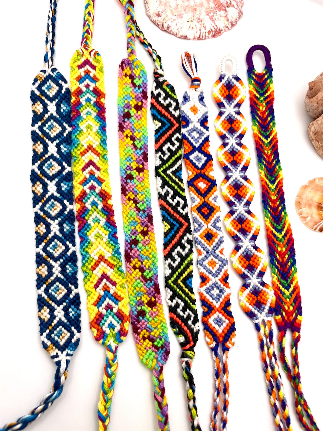 Friendship Bracelet - Woven Bracelet, Multicolor Patterns, String ...