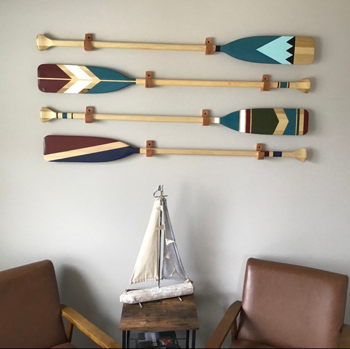 PICK TWO: Hand Painted Decorative Wooden Canoe Paddle Wall Oar - Etsy