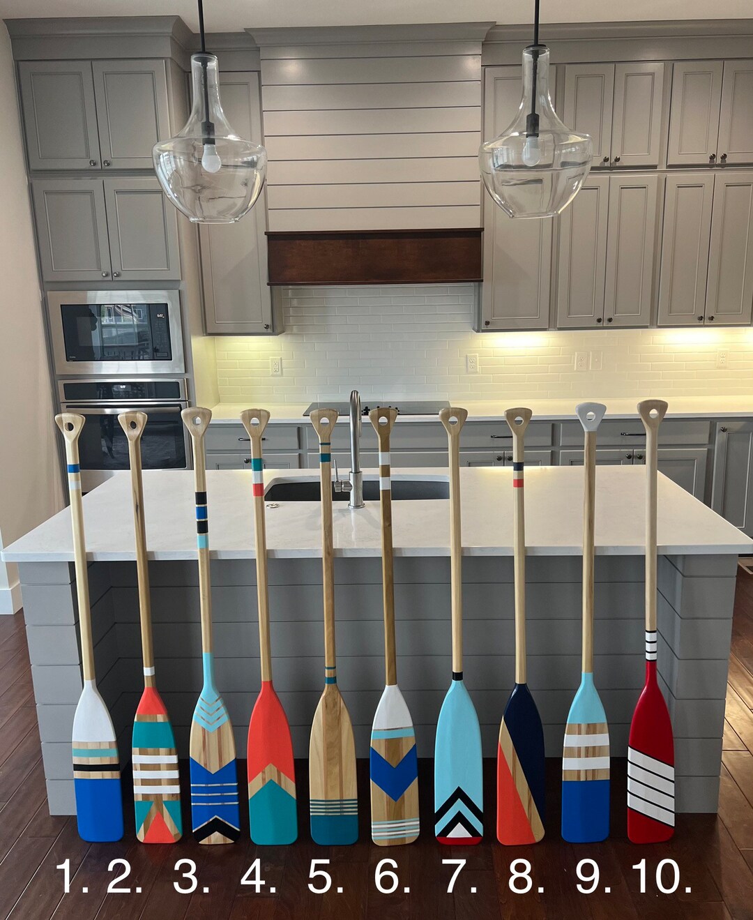 PICK THREE: Hand Painted Decorative Wooden Canoe Paddle Wall Oar - Etsy