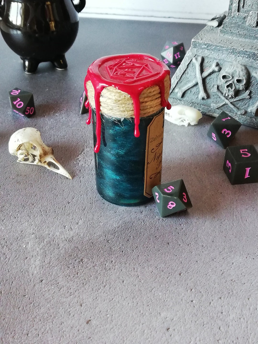 D20 Floating Dice Potion Nightvision Potion Nerdy Gifts for TTRPG ...