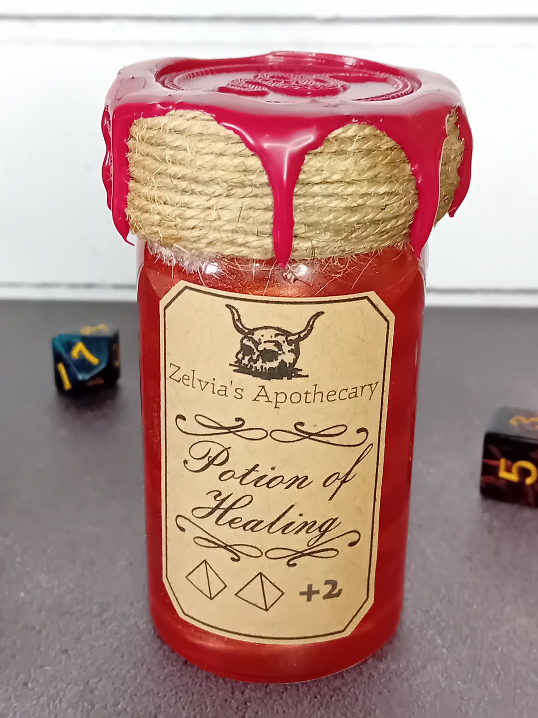 Potion of Healing With Floating D4 Dice | TTRPG Gaming Accessory ...