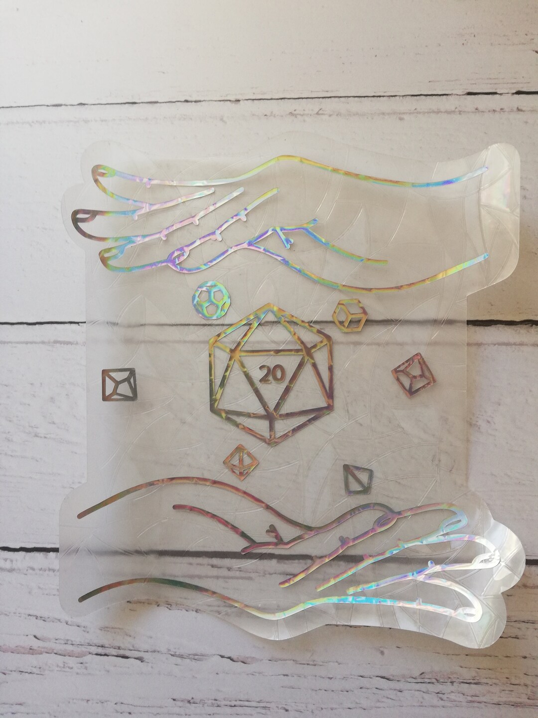 Magical Dice Hands Suncatcher Sticker - Easy to Use Window Rainbow ...