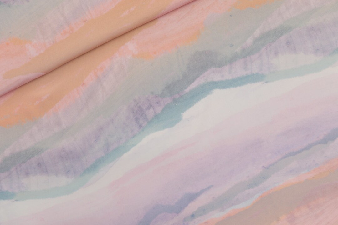 Misty Mountains - Ecovero Viscose Rayon Satin - Etsy