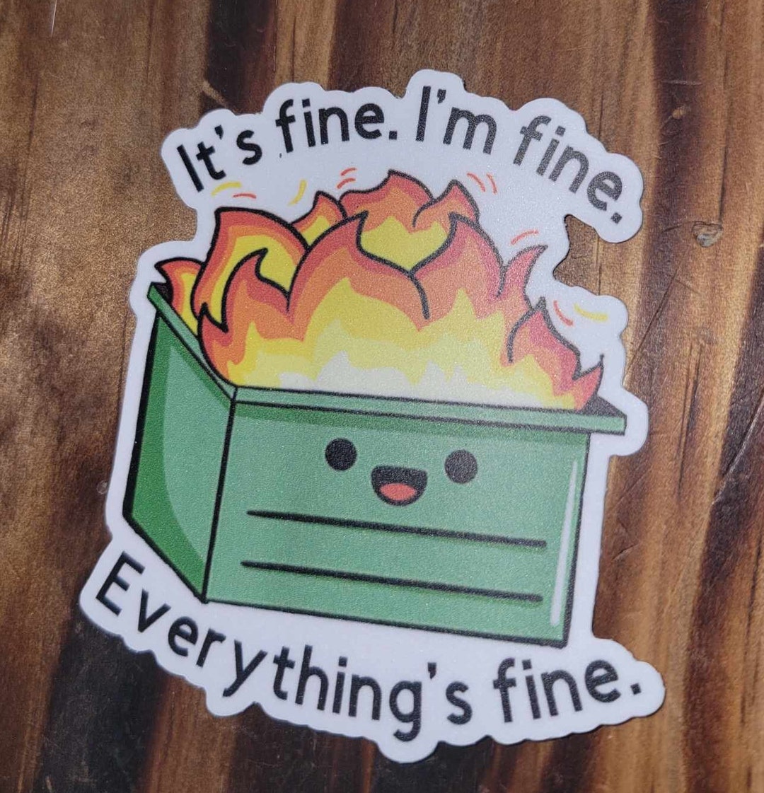 Dumpster Fire Sticker - Etsy