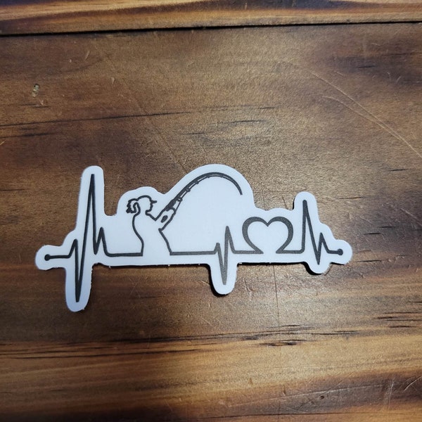 Fishing Sticker - Etsy