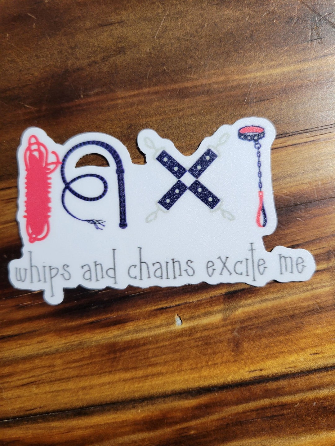 Whips and Chains Excite Me Sticker - Etsy