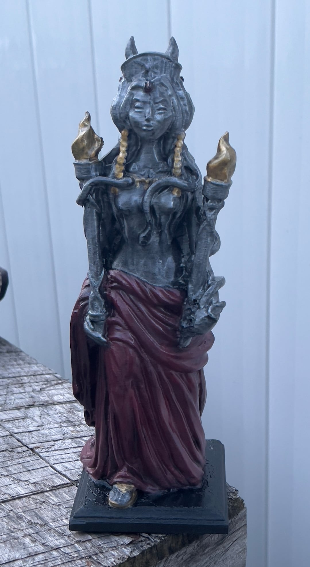 Hand-painted 3d Printed Hekate Statue With Garnet Accents - Jeff Cullen ...