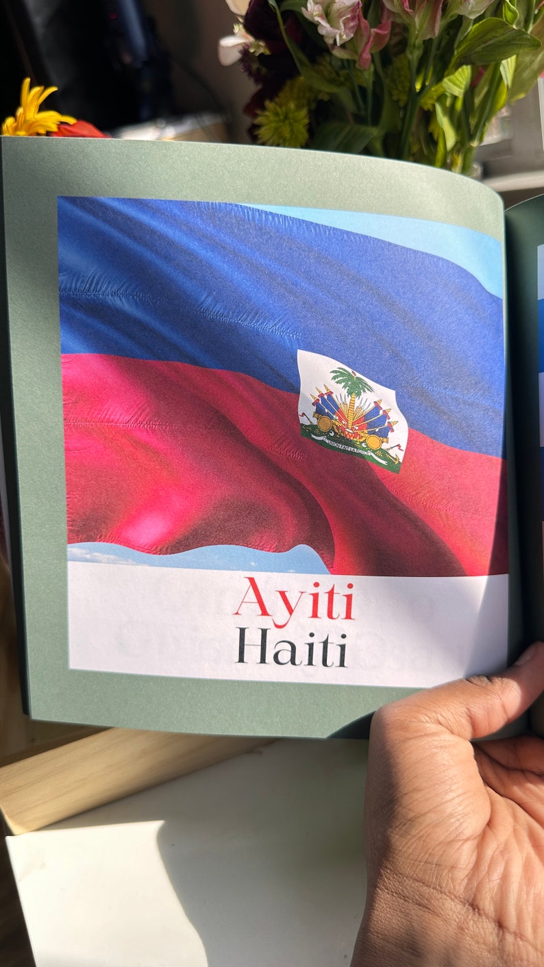 Learn Haitian Creole: Country's Names and Flags Pictionary English to ...