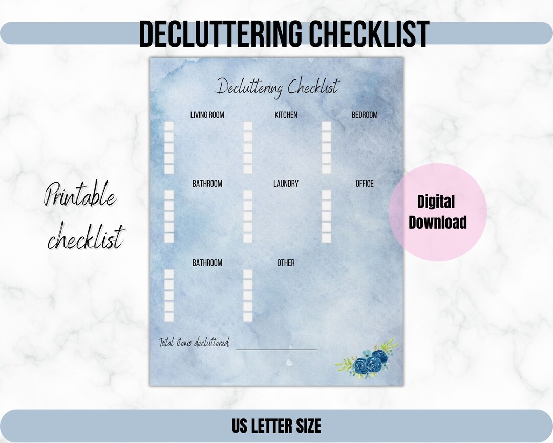 Digital Decluttering Checklist, Digital Cleaning Checklist, New Year Declutter - Etsy